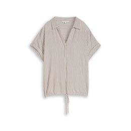 Tom Tailor Damen Loose Fit Bluse mit Streifenmuster, beige, Gestreift, Gr. 36