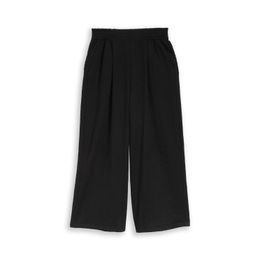 Tom Tailor Denim Damen Crinkle Culotte Hose, schwarz, Uni, Gr. XL