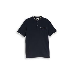 Tom Tailor Herren Poloshirt mit Brusttasche, blau, Meliert, Gr. XL