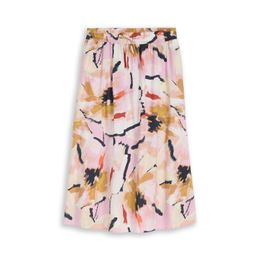 Tom Tailor Damen High Waist Midi-Rock mit Taschen, rosa, Uni, Gr. 44
