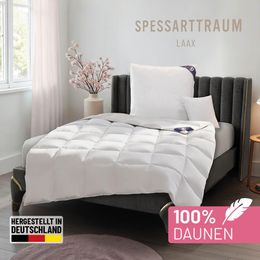 Daunenbettdecke Spessarttraum "Laax Bettdecke 135x200, 155x220 cm und viele weitere Gr&ouml;&szlig;en", wei&szlig;, B:135cm L:200cm, Bezug: 100% Baumwolle. F&uuml;llung: 100% Daunen, Bettdecken, Bettdecken Ganzjahresbettdecke, Winter, Sommer