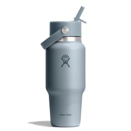 Trinkflasche Hydro Flask "24 OZ Wide Flex Straw Travel Bottle Cap, 710 ml", shale gray, H:27,94cm, Edelstahl, Trinkflaschen, Trinkflasche, Geeignet f&uuml;r alle Wide Mouth Kappen und Deckel