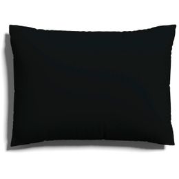 Kissenbezug Schlafgut "EASY JERSEY Kissenh&uuml;lle 100% Baumwolle, weicher Edel-Jersey, b&uuml;gelfrei", schwarz (off, schwarz), B:60cm L:80cm, Jersey, Obermaterial: 100% Baumwolle, Kissenbez&uuml;ge, Kissenbezug, mit farblich angepasstem Rei&szlig;verschluss, pflegeleicht, formstabil