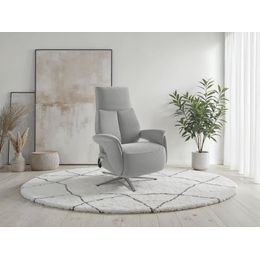 Sit & More TV-Sessel SIT & MORE "TV Lazy", silber, B:75cm H:113cm T:85cm, 100% Polyester, Sessel, mit Herz-Waage-Positon und 3 Motoren