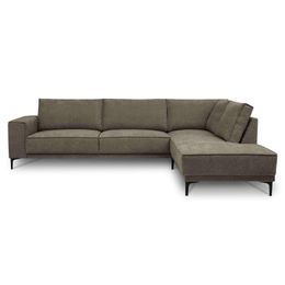 Ecksofa OTTO HOME "OLAND L-Form, B: 289 cm, Skandi-Design", braun, B:289cm H:85cm T:210cm, 100% Polyester, Sofas, Ecksofa, Struktur, Flachgewebe, Luxus-Microfaser, Boucle