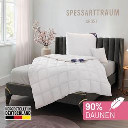 Daunenbettdecke Spessarttraum "Arosa Bettdecke min 135x200 cm & weitere Gr&ouml;&szlig;en", wei&szlig;, B:155cm L:220cm, Bezug: 100% Baumwolle. F&uuml;llung: 90% Daunen, 10% Federn, Bettdecken, Bettdecke Winter, Sommer, Made in Germany