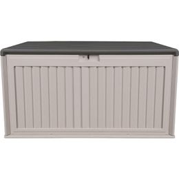 Kissenbox WESTMANN "Kunststoff-Gartenbox Alba 380l, Creme", creme, B:150cm H:66cm T:74cm, Kunststoff, Polypropylen, Aufbewahrungsboxen, 63x128x64cm, kann auch als Sitzbank verwendet werden