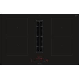 Siemens Kochfeld mit Dunstabzug "ED811HQ26E", Energieeffizienz: B (A+++-D), schwarz, B:80,2cm H:22,3cm T:52,2cm, Kochfelder, Integr. Abzug & Kombi-Induktion f&uuml;r gro&szlig;es Kochgeschirr