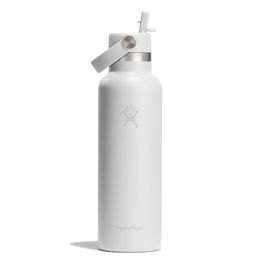 Trinkflasche Hydro Flask "21 OZ Standard Flex Straw Cap, 621 ml", wei&szlig;, H:27cm, Edelstahl, Trinkflaschen, Trinkflasche, TempShield️ doppelwandige Vakuumisolierung