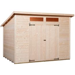 Gartenhaus Weka "325 A Gr.2, 19 mm", beige (naturbelassen), Fu&szlig;boden im Gartenhaus, ohne R&uuml;ck- und Seitenwand, ohne Dacheindeckung, Massivholz, Gartenh&auml;user, Gartenhaus