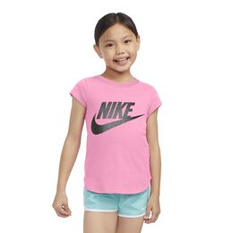 T-Shirt Nike Sportswear "NIKE FUTURA SHORT SLEEVE TEE - f&uuml;r Kinder", M&auml;dchen, Gr. 5 (110), rosa, Obermaterial: 100% Baumwolle, Rundhals, Shirts T-Shirt, f&uuml;r Jugendliche, mit Rundhalsausschnitt