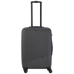Hartschalen-Trolley Travelite "BALI Reisekoffer Hartschale", Gr. B/H/T: 45cm x 67cm x 26cm 65 l, grau (anthrazit), ABS, unifarben, Basic, Koffer, TSA-Schloss &ndash; robustes Reisegep&auml;ck