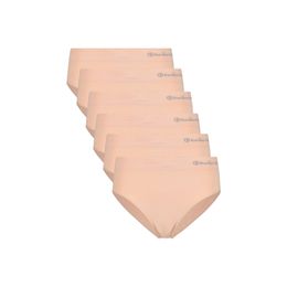 Slip Bamboo basics "Slip BELLE 6er Pack", Damen, Gr. XL, beige (nude), Obermaterial: 80% Viskose CV. 13% Polyamid PA. 7% Elasthan EL., Unterhosen Slip