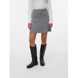 V&eacute;ro Moda Minirock VERO MODA "VMSABA NW SKATER SKIRT GA NOOS", Damen, Gr. XL (42), grau (medium grau melange), Strick, Obermaterial: 50% Viskose, 28% Polyester, 22% Nylon, unifarben, kurz, R&ouml;cke Minirock