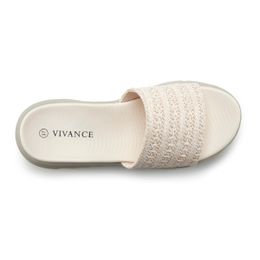 Vivance Damen Pantolette, beige, Gr&ouml;&szlig;e 37
