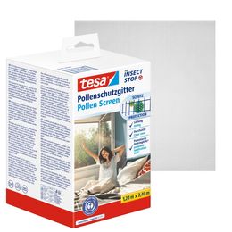 Insektenschutz-Fensterrahmen Tesa "Pollenschutzgitter f&uuml;r Fenster - 1,2m x 2,4m", schwarz (rahmen: schwarz gewebe: schwarz), B:120cm H:240cm, Insektenschutzgitter, Pollenschutzgitter - ohne Bohren- zuschneidbar -anthrazit