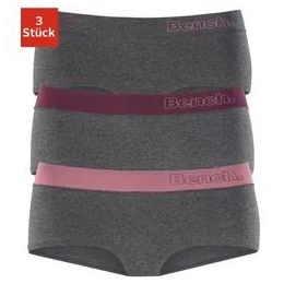 Panty Bench., Damen, Gr. 32/34, bunt (anthrazit, meliert, rosa), Obermaterial: 90% Baumwolle, 10% Elasthan (LYCRA), unifarben, k&ouml;rpernah, Unterhosen Panty, aus elastischer Baumwoll-Qualit&auml;t