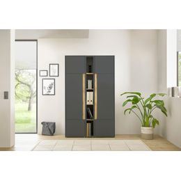 B&uuml;rom&ouml;bel-Set Home Affaire "CiTY/GiRON", grau (anthrazit), B:120cm H:200cm T:40cm, Arbeitsm&ouml;bel-Sets, B&uuml;rom&ouml;bel-Set