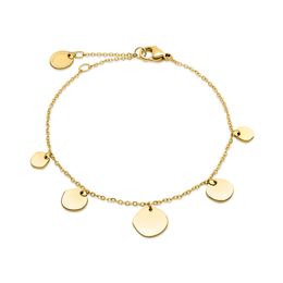 Armband Liebeskind Berlin "Schmuck Geschenk Edelstahl Armkette The Organic Treasure", gold (gelbgoldfarben), Armb&auml;nder, Damen, 21cm, Edelstahl, Armband