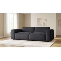2-Sitzer OTTO HOME "Jorrena, extra weicher Chenille-Stoff", dunkelgrau, B:226cm H:73cm T:105cm, 100% Polyester, Sofas, Kompaktsofa, 3 Komfortstufen, Breite 226 cm, mit Wellenunterfederung