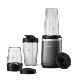 Philips Standmixer "HR2767/00 5000 Series, mit ProBlend Plus-Technologie", schwarz (schwarz, edelstahl), B:14cm H:38,3cm T:14,4cm, Zerkleinerer, 3 Becher (700, 500, 300 ml), kompaktes Design; Schwarz/Edelstahl