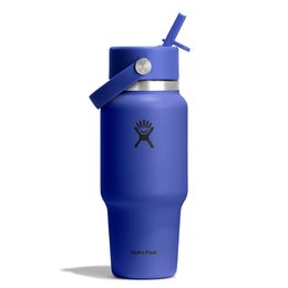 Trinkflasche Hydro Flask "24 OZ Wide Flex Straw Travel Bottle Cap, 710 ml", capri blau, H:27,94cm, Edelstahl, Trinkflaschen, Trinkflasche, Geeignet f&uuml;r alle Wide Mouth Kappen und Deckel