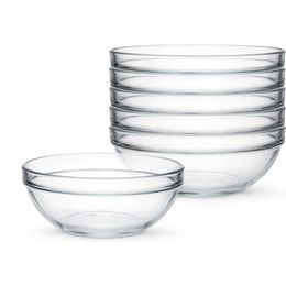 Schale Van Well "Chefs, 6 St&uuml;ck", transparent, H:7,6cm &Oslash;:17,2cm, Glas, Sch&uuml;sseln, Schale, stapelbar, sp&uuml;lmaschinen- und mikrowellengeeignet