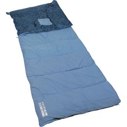 Deckenschlafsack Polydaun "Schlafsack Beach House", blau (hellblau), Schlafs&auml;cke, B/L: 80cm x 210cm, umlaufender Rei&szlig;verschluss, Obermaterial: 50% Baumwolle, 50% Polyester, L:210cm