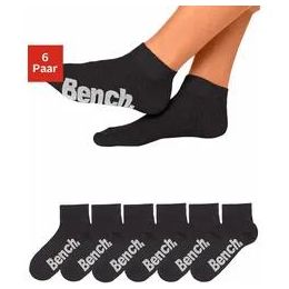 Kurzsocken Bench., Herren, Gr. 39-42, schwarz, Baumwolle, Elasthan, Polyamid, melange, elastisch, Socken, mit komfortablem Rippb&uuml;ndchen