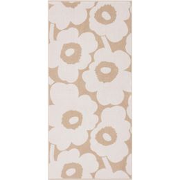 Duschtuch Marimekko "UNIKKO", beige,wei&szlig;, B:70cm L:150cm, Frottee, Baumwolle, Handt&uuml;cher, 100% Baumwolle, angenehm weich, 70 x 150 cm