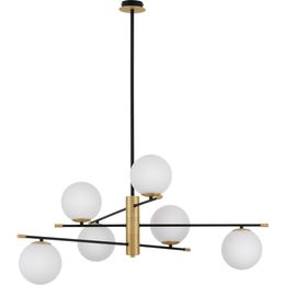 NOVA LUCE H&auml;ngeleuchten "GIT", gold (goldfarben), 6, &Oslash; 100cm H: 120cm, 1 Stk., Leuchten, Ohne Beleuchtung