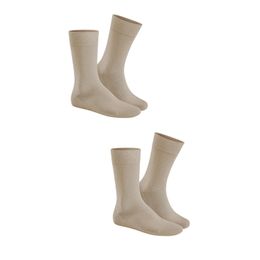 Socken Hudson "ONLY 2-PACK", Damen, Gr. 39-42, beigemeliert, Obermaterial: 75% Baumwolle, 23% Polyamid, 2% Elasthan, normal, Socken Socken, Komfortbund mit weitem Fu&szlig;ausschnitt