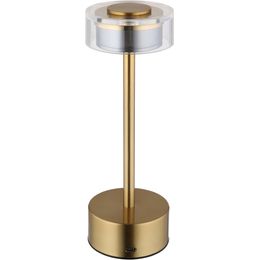 Globo LIGHTING LED Tischleuchte "SHIRA", gold (messingfarben matt), 1, 1 Stk., Leuchten, Akkutischleuchte, Touchdimmer, Lichttemperaturwechsel, LED Tischlampe LED Tischleuchte