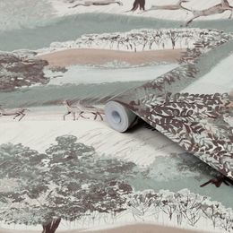Vliestapete Laura Ashley "Hartingdon Jade Green", gr&uuml;n, B:0,52m L:10m, Vlies, Tapeten, 10mx52cm