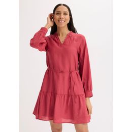 bonprix Tunika-Kleid aus softem Viskose-Mix, rot, Gr.50, luftiges Tunika Kleid mit Bindeband