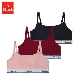 Bustier Bench., Damen, Gr. 158/164, N-Gr, bunt (rosa, beere, navy), Single Jersey, Obermaterial: 92% Baumwolle, 8% Elasthan (LYCRA), unifarben, Basic, k&ouml;rpernah, BHs Bustier, mit verstellbaren Tr&auml;gern