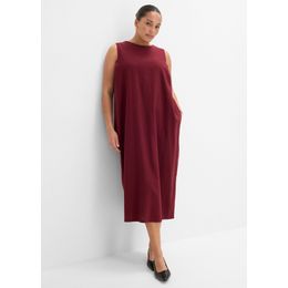 bonprix Maxikleid mit Eingriffstaschen aus Viskose-Mix, rot, Gr.38, &Auml;rmelloses Kleid aus Viskose-Mix mit rundem Ausschnitt und Seitennahttaschen, aus Viskose