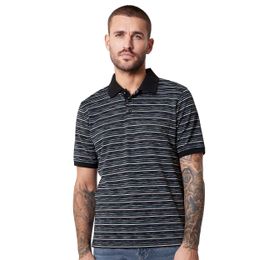 Poloshirt Casamoda "Casamoda Polo-Shirt gestreift", Herren, Gr. L, blau (mittelblau), 80% Baumwolle, 20% Polyester, Shirts