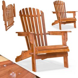 Casaria Liegestuhl Adirondack 2er-Set Akazienholz klappbar