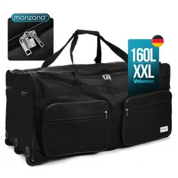 Monzana XXL Reisetasche mit Trolleyfunktion 160L schwarz
