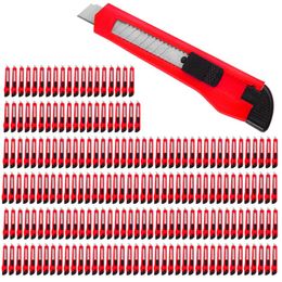 Deuba Cuttermesser 200er-Set Rot mit Abbrechklingen