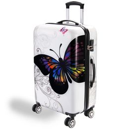 Deuba Hartschalenkoffer Rollen 360o Reisekoffer Butterfly Polycarbonat 66L
