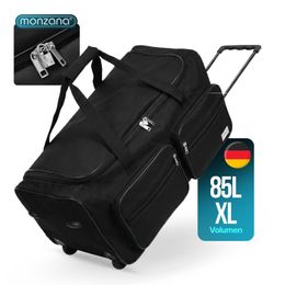 Monzana Rollenreisetasche Schwarz 85L