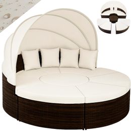 Casaria Polyrattan Sonneninsel Braun/Creme &Oslash;230cm