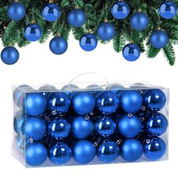 Casaria Weihnachtskugeln Blau 54-tlg in matt & gl&auml;nzend