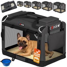 Cadoca Hundebox faltbar M 60x42x44cm Anthrazit