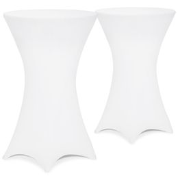 Detex Stehtischhusse 2er-Set Wei&szlig; &Oslash;70cm