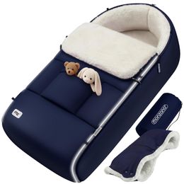 Monzana Babyfu&szlig;sack Marine Kinderwagen geeignet mit Beutel