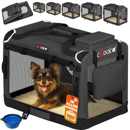 Cadoca Hundebox faltbar S 50x34x36cm Anthrazit