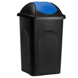 Stefanplast M&uuml;lleimer Schwarz/Blau Kunststoff 60L